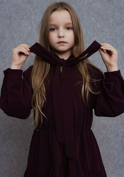 Unlabel Kara Dress Dark Burgundy – BABY ELAINE